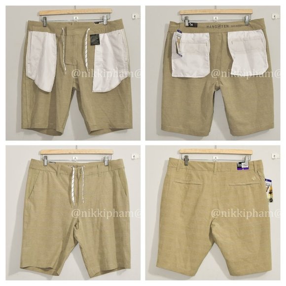 Hang Ten | Shorts | Nwt Hang Ten Mens Hybrid Short In Twill | Poshmark